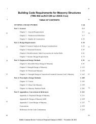 Building Code Requirements for Masonry Structures (ACI 530-05 ...