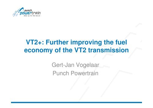 VT2+ CVT2010 - Punch Powertrain