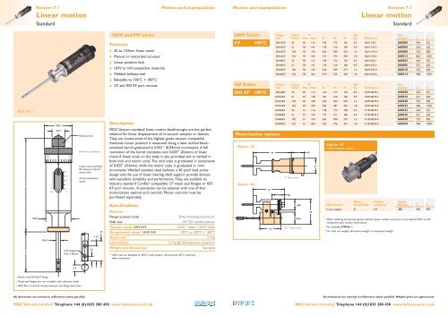Linear motion Linear motion - caburn-mdc europe