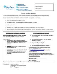 test menu and specimen requirements - BayCare Health System