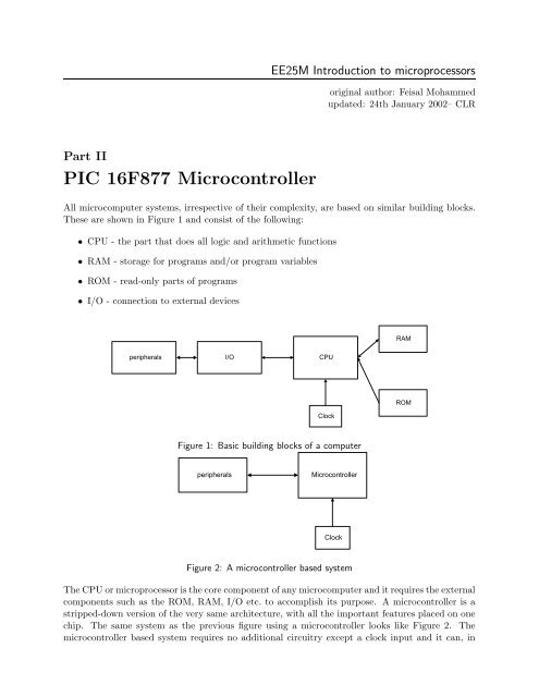 PIC 16F877 Microcontroller