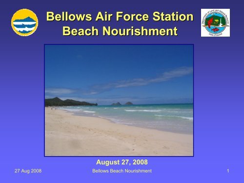 Bellows Air Force Station Beach Nourishment - U.S. Army