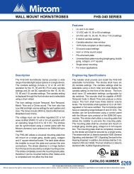 WALL MOUNT WEATHERPROOF STROBE FS-340R-WP - Mircom