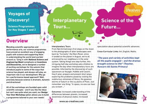 Science Programmes for Key Stages 1 and 2 leaflet ... - As Creatives