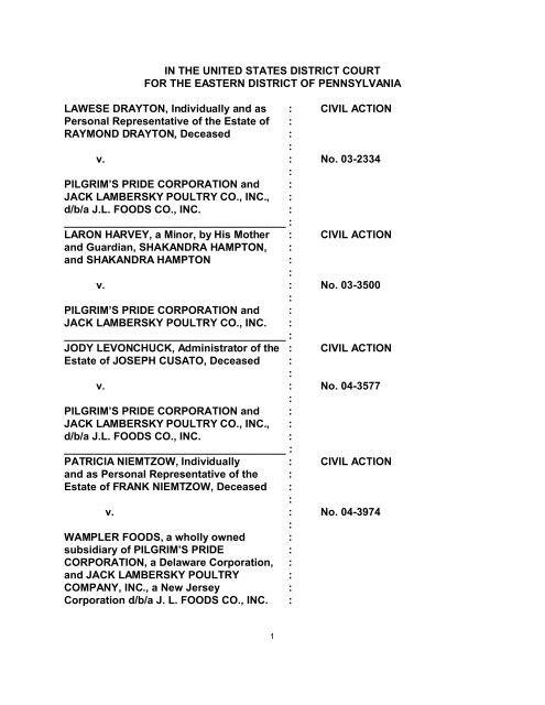 Order Denying Defendant's Motion for Summary Judgment - Berger ...