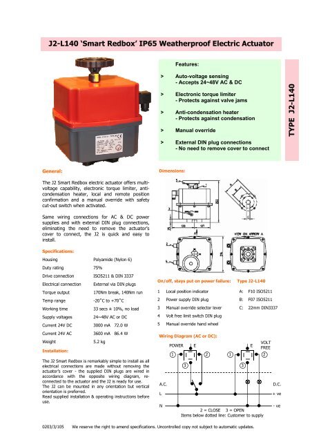 J2-L140 - Actuated Ball Valve