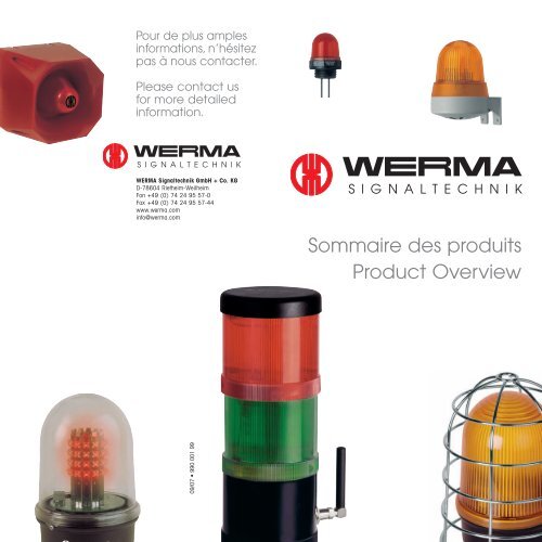 Appareils de signalisation optique Optical Signal Devices - Werma