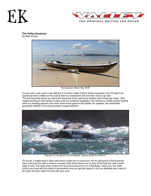 The Valley Aquanaut - Expedition Kayaks