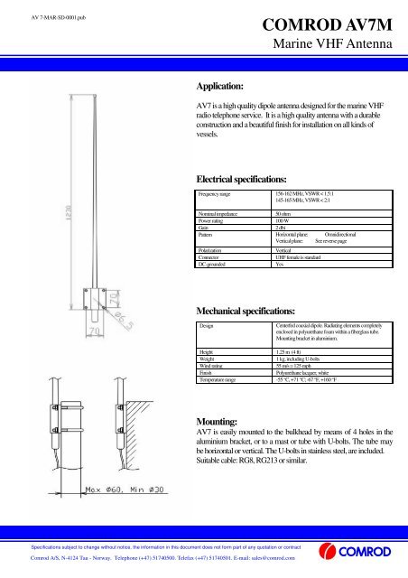 COMROD AV7M - Cordland Marine