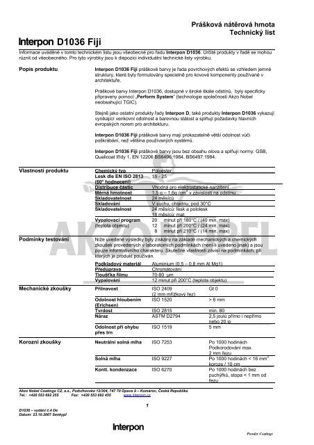 Interpon D1036 Fiji - Intro / Akzo Nobel Powder Coatings se ...