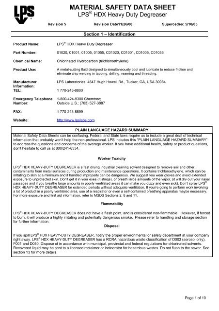 LPS HDX Heavy Duty Degreaser 69698 - Yellow Jacket