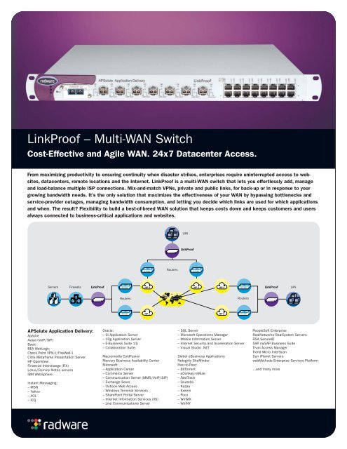 LinkProof Multi-WAN Switch Brochure