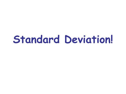 Standard Deviation Notes Biology For Life