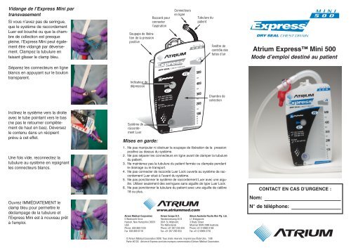 Mini 500 Patient IFU FR 0133 - Atrium Medical Corporation