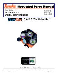 tanaka new product brochure - Tanaka Power Equipment