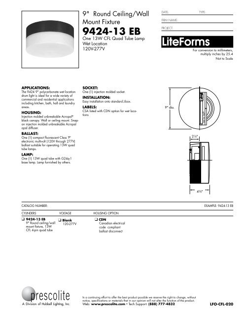 9424-13 - Prescolite