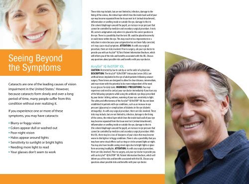 Cataract Surgery General Brochure for Patients - MyAlcon.com