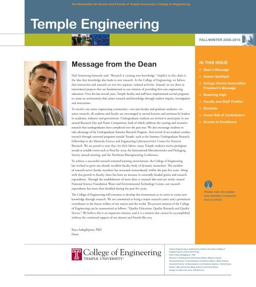 Temple Engineering - College of Engineering - Temple University
