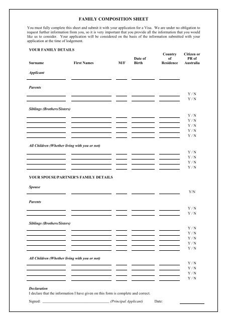 FAMILY COMPOSITION SHEET Fiji family-composition-sheet-fiji