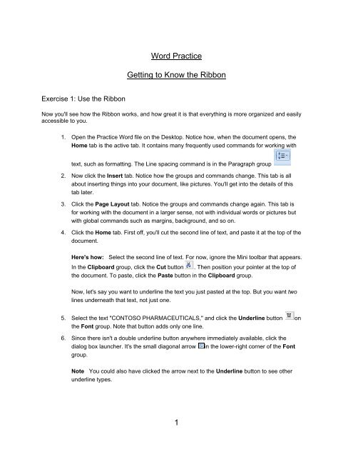 Word 2007 Instructions - LCSC Teacher Web Help
