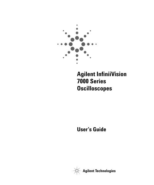 Agilent 6000 Series Oscilloscopes User's Guide - H TEST a.s.