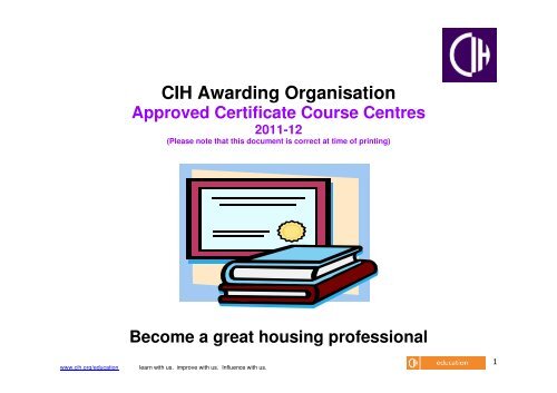 CIH Awarding Organisation - Chartered Institute of Housing