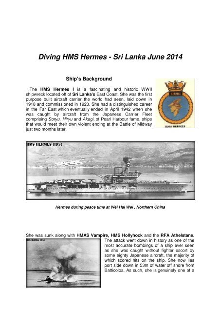 Diving HMS Hermes - Sri Lanka June 2013 - Asia Divers and Resort