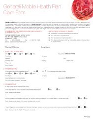 Claim Form (Online) - Generali-Mobile Health plans