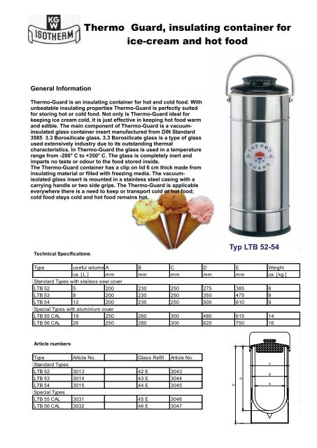 Thermo Guard, insulating container for ice-cream and - KGW Isotherm