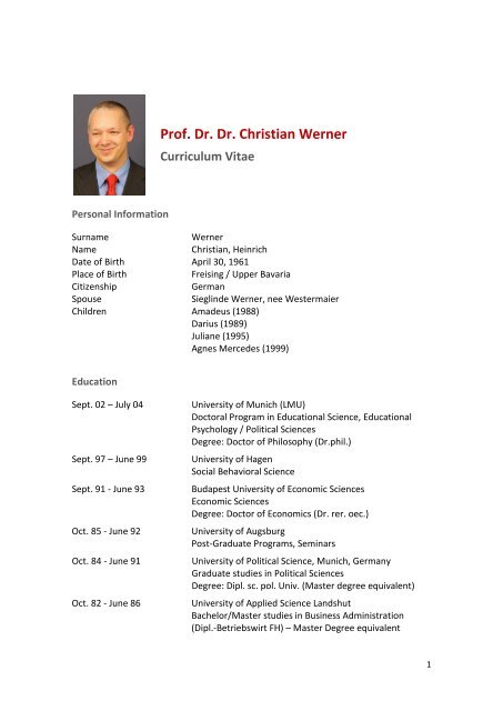Prof. Dr. Dr. Christian Werner - China - Summer School 2011