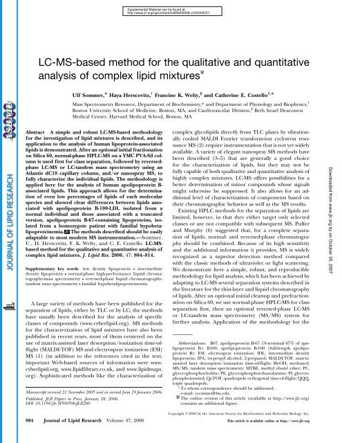 LC-MS-based method for the qualitative and quantitative analysis of ...