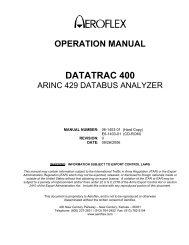 IFR-4000 operations manual - Aeroflex