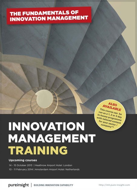 INNOVATION MANAGEMENT TRAINING - Pure Insight