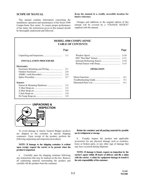 4500 IOM - Eastech Flow Controls