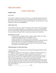 Fully Alive Grade 4 Grade 4, Theme One