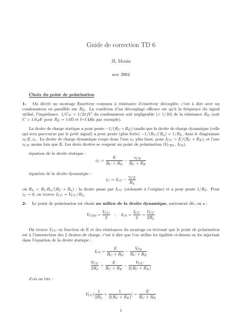 Guide de correction TD 6