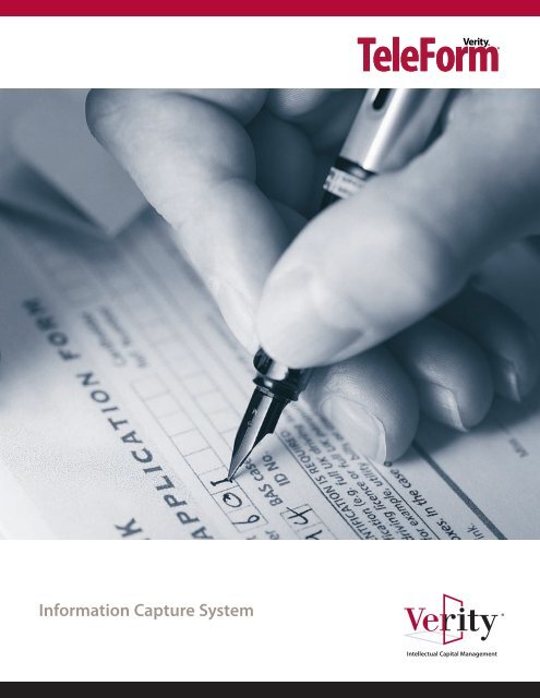 Verity TeleForm: Information Capture System
