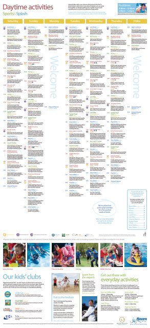 Entertainment Guide - Haven Holidays
