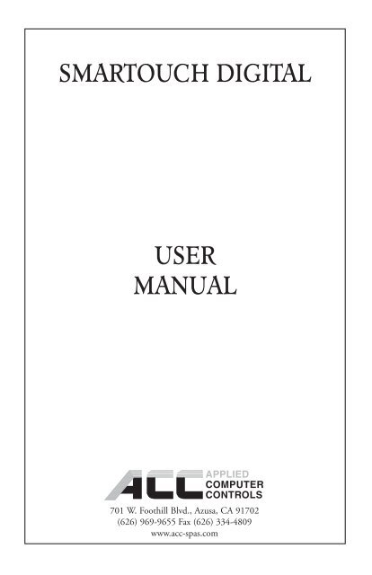 SMARTOUCH DIGITAL USER MANUAL
