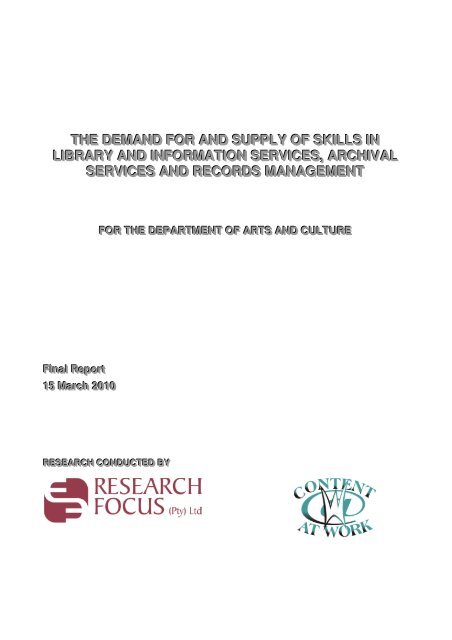 Final Report - National Archives of South Africa