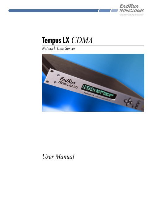 Tempus LX CDMA - EndRun Technologies