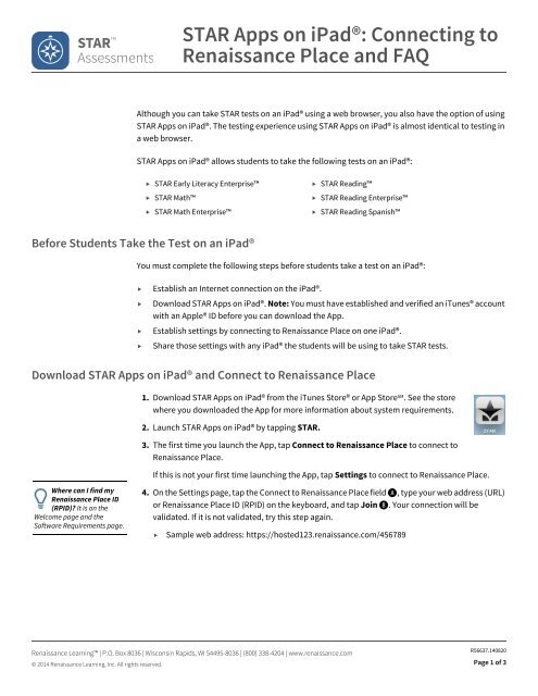 star apps on ipad - Renaissance Learning