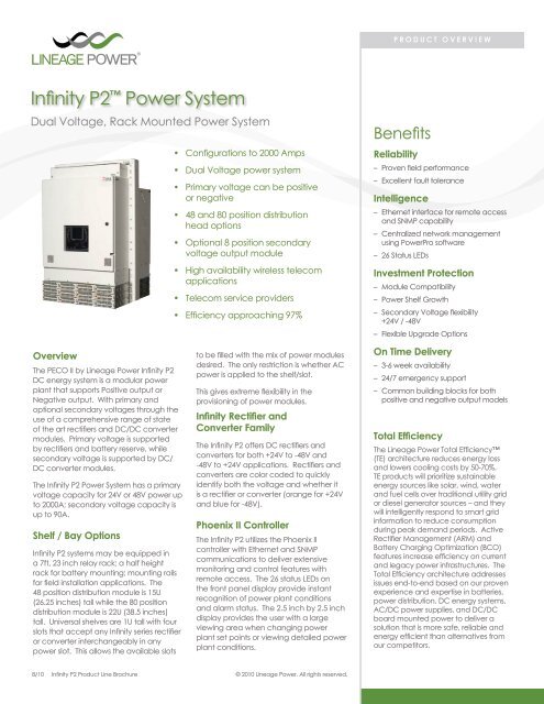 Infinity P2â ¢ Power System - Lineage Power
