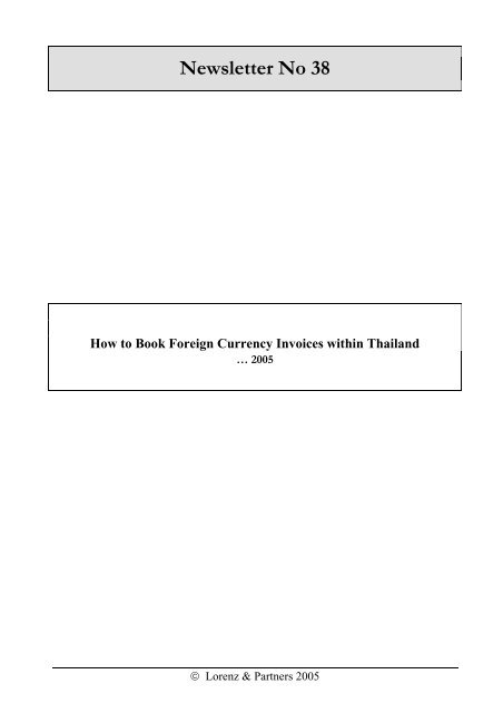 How to Book Foreign Currency Invoices within Thailand