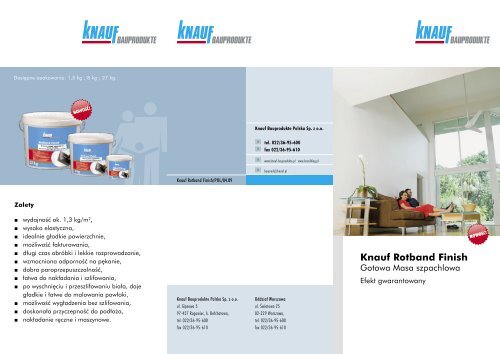 Knauf Rotband Finish - Knauf Bauprodukte