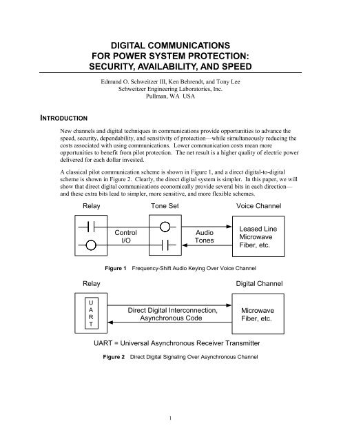 digital communications for power system protection - SEL