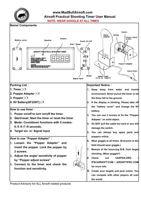APSA TIMER MANUAL.pdf - MadBull Airsoft