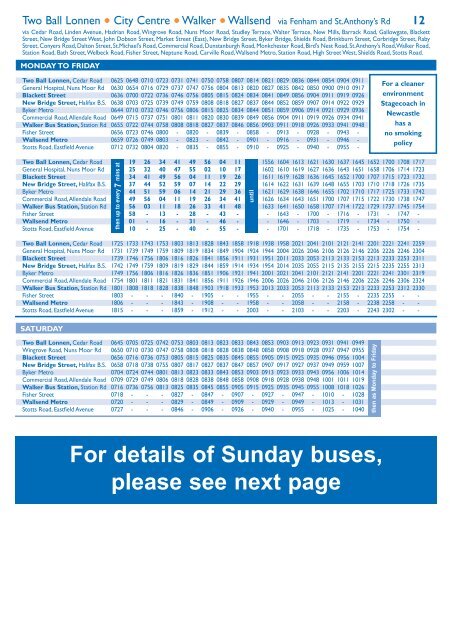 Service 12 - Stagecoach