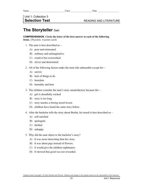 The Storyteller Saki