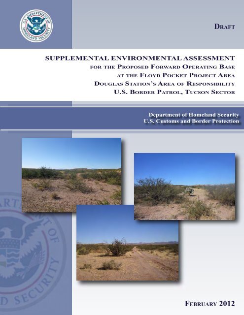 supplemental environmental assessment us border patrol, tucson ...